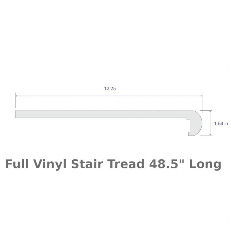 Mohawk Vinyl Full Stair Tread 48.5-INCH 248 River Rock Oak | OnFlooring