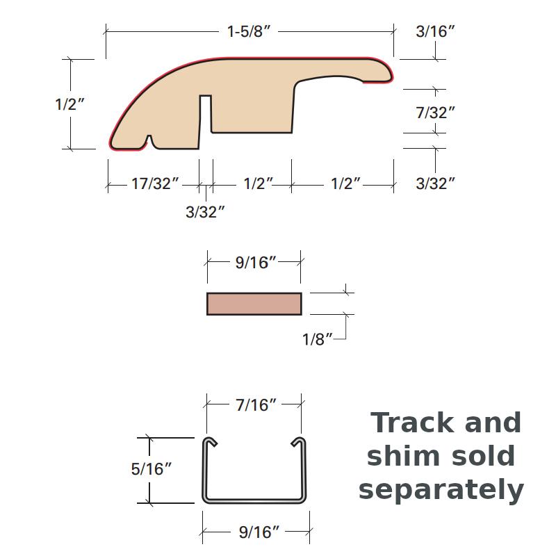 Reducer 94" Shaw Coffee Oak 3128V 07385 | OnFlooring